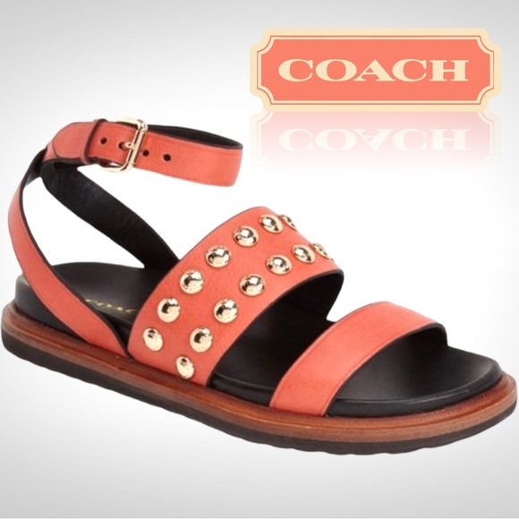 Coach | Shoes | Coach Coral Studded Sandals | Poshmark